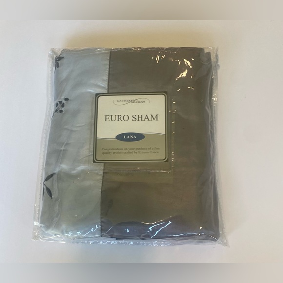 Extreme Linen | Bedding | Extreme Linen Silver Gray Euro Sham Single ...